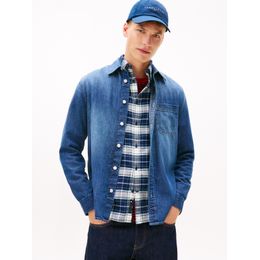 Jeanshemd Tommy Jeans "TJM DENIM REGULAR FIT", Herren, Gr. 3XL, N-Gr, denim schwarz, Denim/Jeans, Obermaterial: 100% Baumwolle, regular fit normal, Manschette, Hemden Jeanshemd