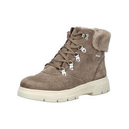 Caprice Damen Schn&uuml;rstiefelette "Caprice Stiefelette Leder/Textil", Gr. 41taupe, Leder, Textil, Schuhe