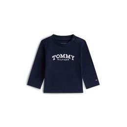 Tommy Hilfiger Kinder Langarmshirt, Gr. 80schwarz night navy, Jersey, Obermaterial: 93% Baumwolle, 7% Elasthan, unifarben, Shirts