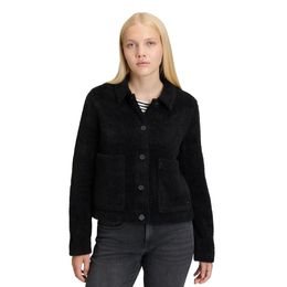 BETTY & CO BETTY & CO Damen Canvasjacke "Damen mit Kragen", schwarz, Gr. 46, Obermaterial: 60% Polyester, 40% Polyamid., Jacken, Struktur