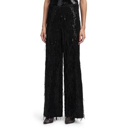 Vera Mont Damen Stoffhose "Damen im Glitzer-Look", schwarz, Gr. 34, Obermaterial: 95% Polyester, 5% Elasthan, Hosen