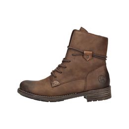 Rieker Damen Schn&uuml;rstiefelette "Rieker Stiefelette Lederimitat", Gr. 37, braun, Lederimitat, Schuhe