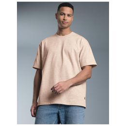 TRIGEMA Herren T-Shirt "TRIGEMA T-Shirt DELUXE Baumwolle", beige, Basic, Gr. M, Single Jersey, 100% Baumwolle, Shirts