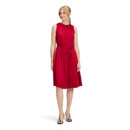 BETTY & CO BETTY & CO Damen Sommerkleid "Damen mit Bindegürtel", rot, Gr. 40, Obermaterial: 100% Viskose, Kleider, Raffung