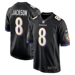 Nike Herren Footballtrikot "Nike Trikot Baltimore Ravens NFL Alt. Game Jersey Jackson 8", schwarz, Gr. XXL, 100% Polyester, Trikots