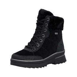Remonte Damen Schn&uuml;rstiefelette "Remonte Stiefelette Veloursleder/Textil", Gr. 42schwarz, schwarz, Textil, Veloursleder, Schuhe