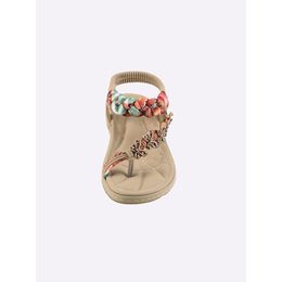 Andrea Conti Damen Zehentrenner, Gr. 39, beige, Textil, Schuhe