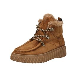 Paul Green Damen Schn&uuml;rstiefelette "Paul Green Stiefelette Veloursleder", Gr. 40toffee, Veloursleder, Schuhe