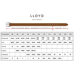 Lloyd Men's Belts Herren Lederg&uuml;rtel "Lloyd Belts Herreng&uuml;rtel 1658", schwarz, Gr. 115, LLOYD MEN&rsquo;S BELTS, Leder, G&uuml;rtel