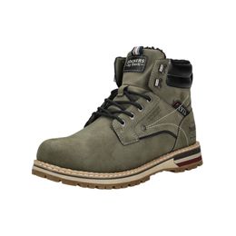 Damen Schnürstiefelette "Dockers by Gerli Stiefelette Lederimitat", Dockers by Gerli, Gr. 42olive, Lederimitat, Schuhe