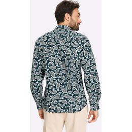 Marco Donati Herren Langarmhemd, blau, Gr. 41, Paisley, gemustert, 100% Baumwolle, Hemden