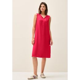 Cecil Damen Tunikakleidglazed apple rot, Gr. S, unifarben, Web, Obermaterial: 88% Viskose, 12% Nylon, Kleider, Sommerkleid mit B&auml;ndern am Ausschnitt