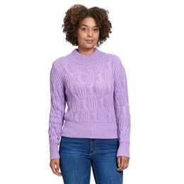 BETTY & CO BETTY & CO Damen Strickpullover "Damen mit Stehkragen", lila, Gr. 44, Strick, Obermaterial: 85% Polyacryl, 15% Wolle, Pullover, Struktur