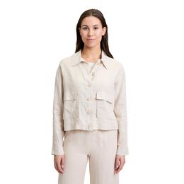 Cartoon Damen Canvasjacke "Damen mit aufgesetzten Taschen", beige, Gr. 46, Obermaterial: 100% Leinen, Jacken