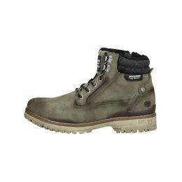 Damen Schn&uuml;rstiefelette "Dockers by Gerli Stiefelette Lederimitat", Dockers by Gerli, Gr. 44, gr&uuml;n, Lederimitat, Schuhe