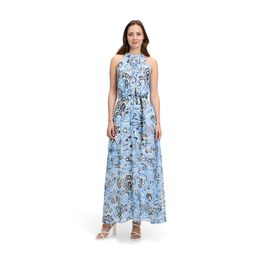 BETTY & CO BETTY & CO Damen Chiffonkleid "Damen ohne Arm", blau, Gr. 46, Obermaterial: 100% Polyester. Futter: 100% Polyester, Kleider, Nahtf&uuml;hrung