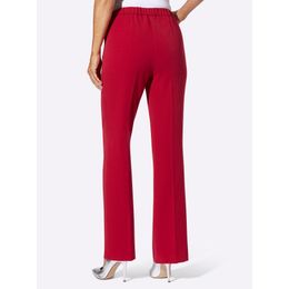 Lady Damen Anzughoserot, Gr. 54, unifarben, 75% Polyester, 20% Viskose, 5% Elasthan, Hosen