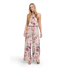 Vera Mont Damen Overall "Damen mit Blumenprint", rot, festlich, Gr. 46, Satin, Obermaterial: 100% Polyester. Futter: 100% Polyester., Overalls