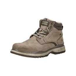 Damen Schn&uuml;rstiefelette "Dockers by Gerli Stiefelette Lederimitat", Dockers by Gerli, Gr. 45taupe, Lederimitat, Schuhe