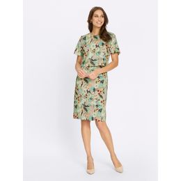 Lady Damen Satinkleid "Druck-Kleid", bunt, Gr. 54, gebl&uuml;mt, gemustert, mehrfarbig, 97% Baumwolle, 3% Elasthan, Kleider
