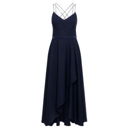 Vera Mont Damen Abendkleid "Damen mit Volant", blau, Gr. 42, Obermaterial: 100% Polyester. Futter: 100% Polyester, Kleider, Design