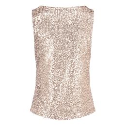 Vera Mont Damen Blusentop "Damen ohne Arm", gold, Gr. 46, Obermaterial: 93% Polyester, 7% Elasthan; Futter: 92% Polyamid, 8% Elasthan, Blusen