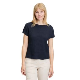 Betty Barclay Damen Kurzarmshirt "Damen mit U-Boot-Ausschnitt", blau, Gr. 40, Obermaterial: 97% Polyester, 3% Elasthan, Shirts
