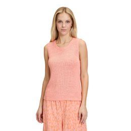 Cartoon Damen Stricktop "Damen mit Rundhalsausschnitt", rosa, Gr. 42, Obermaterial: 65% Polyacryl, 35% Polyamid, Tops, Rippb&uuml;ndchen
