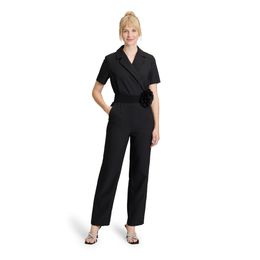 Vera Mont Damen Overall "Damen mit Gürtel", schwarz, Gr. 42, Crêpe, Obermaterial: 95% Polyester, 5% Elasthan; Futter: 100% Polyester, Overalls