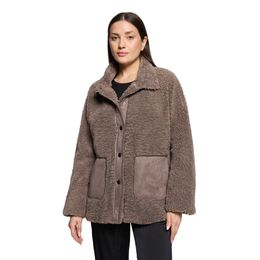 Betty Barclay Damen Outdoorjacke "Damen mit Pl&uuml;sch", braun, Gr. 42, Pl&uuml;sch, Obermaterial: 100% Polyester; Besatz: 95% Polyester, 5% Elasthan; Futter:
