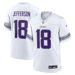 Nike Herren Footballtrikot "Nike Trikot Minnesota Vikings NFL Alt. Jersey Jefferson 18", wei&szlig;, Gr. XXXL, 100% Polyester, Trikots