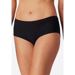Schiesser Damen Panty "Pure Rib", Gr. 40, schwarz, Doppelripp, Obermaterial: 50% Baumwolle, 45% Modal, 5% Elasthan, Unterhosen, moderne Schnittform,