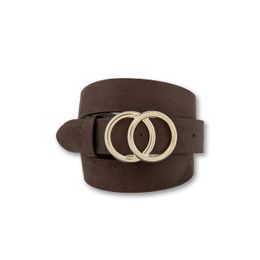 Bernd G&ouml;tz BERND G&Ouml;TZ Damen Lederg&uuml;rtel "Lederg&uuml;rtel aus Veloursleder mit modischer Goldschlie&szlig;e", braun, Gr. 100, Rindsleder, G&uuml;rtel