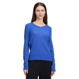 Betty Barclay Damen Strickpullover "Damen mit V-Ausschnitt", blau, Basic, Gr. 40, Strick, Obermaterial: 100% Kaschmir, Pullover, Strick