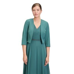 Vera Mont Damen Bolerojacke "Damen mit Kellerfalten", gr&uuml;n, Gr. 48, Satin, Obermaterial: 90% Polyester, 10% Elasthan, Jacken