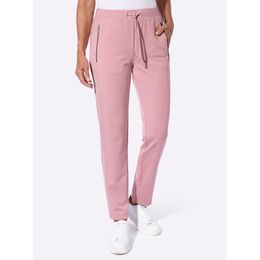 Jerseyhose Casual Looks, Damen, Gr. 52, Normalgr&ouml;&szlig;en, hortensie, 76% Polyester, 20% Viskose, 4% Elasthan, unifarben, Hosen Jerseyhose