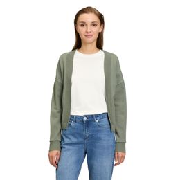 Cartoon Damen Strickjacke "Damen mit Rippb&uuml;ndchen", gr&uuml;n, Gr. 42, Obermaterial: 55% Viskose, 30% Polyester, 15% Polyamid, Strickjacken, Rippb&uuml;ndchen