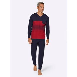 COMTE Herren Schlafanzug, Gr. 52, blau, 100% Baumwolle, Homewear-Sets