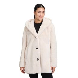 Betty Barclay Damen Pl&uuml;schjacke "Damen mit Kapuze", beige, Gr. 40, Obermaterial: 100% Polyester; Futter: 100% Polyester, Jacken