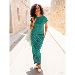 Rundhalsshirt Inspirationen "Shirt", Damen, Gr. 40, gr&uuml;n, 100% Baumwolle, unifarben, Rundhals, Shirts Rundhalsshirt