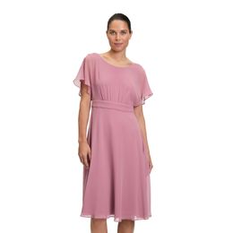 Vera Mont Damen Cocktailkleid "Damen kurzarm", rosa, Gr. 42, Chiffon, Obermaterial: 100% Polyester; Futter: 100% Polyester, Kleider, Raffung