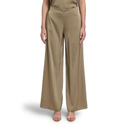 Vera Mont Damen Stoffhose "Damen mit Taschen", blau, Gr. 42, Satin, Obermaterial: 100% Polyester, Hosen, Material