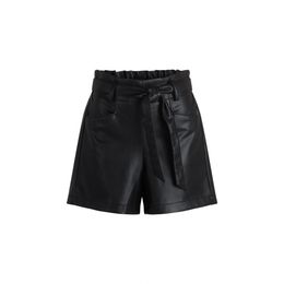 Zero Damen Shorts "Damen Lederoptik mit Bindeg&uuml;rtel"schwarz beauty, Gr. 40, Stoff, Obermaterial: 100% Polyester, Hosen, G&uuml;rtel