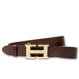 Koppelg&uuml;rtel Silbergift "Koppelg&uuml;rtel mit stylisch goldfarbener Designschlie&szlig;e", Damen, Gr. 80, dunkelbrau, Rindsleder, G&uuml;rtel Koppelg&uuml;rtel