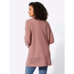 Casual Looks Damen Longstrickjackerosenholz, Gr. 36, unifarben, 100% Polyacryl, Strickjacken