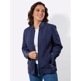 Casual Looks Damen Steppjacke, blau, Gr. 54, unifarben, 100% Polyester, Wattierung:100% Polyester, Jacken