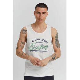 Blend Herren Tanktop "BHLingo"snow weiß, Gr. XL, bedruckt, Web, 100% Baumwolle, Tops, Stilvolles Top mit Rundhalsausschnitt