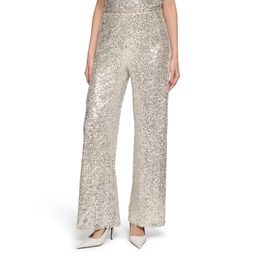 BETTY & CO BETTY & CO Damen Schlupfhose "Damen mit Pailletten", silber, Gr. 44, Obermaterial: 96% Polyester, 4% Elasthan; Futter: 100% Polyester, Hosen