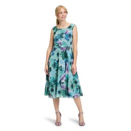 Vera Mont Damen Cocktailkleid "Damen mit Print", grün, Gr. 38, Chiffon, Obermaterial: 100% Polyester; Futter: 95% Polyester, 5% Elasthan, Kleider,