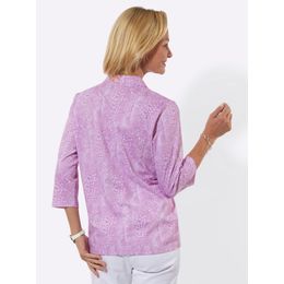 Classic Basics Damen Poloshirt "Poloshirt", rosa, Gr. 46, gemustert, 100% Baumwolle, Shirts